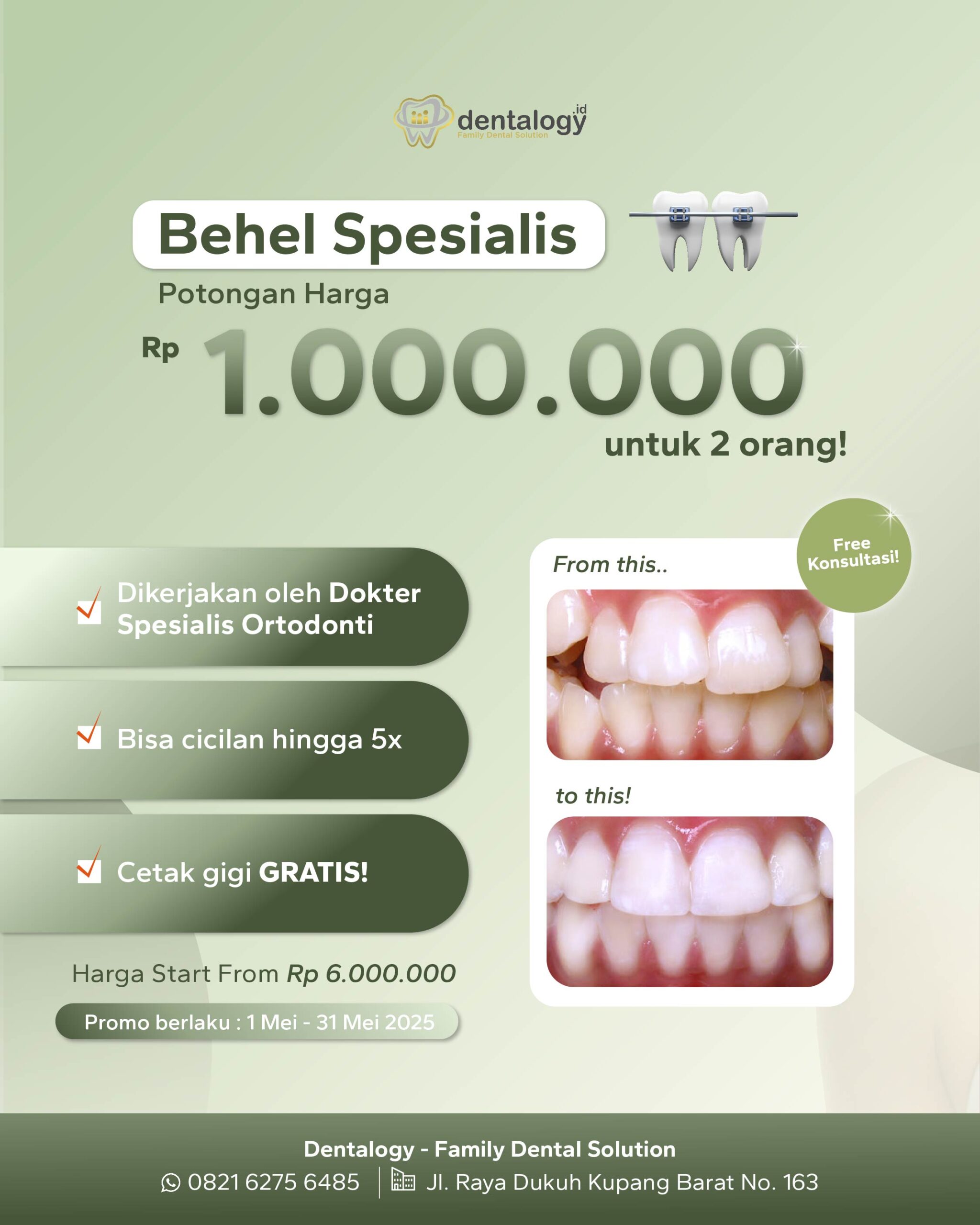 Promo Spesial Behel untuk 2 Orang - Dentalogy.id